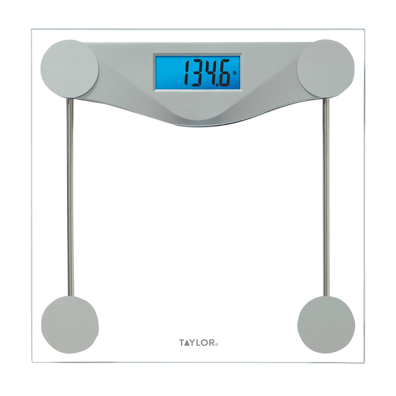 Digital Glass Scale with Stainless Steel Accents