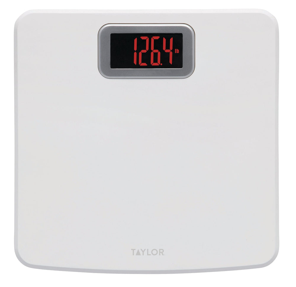 Digital Scale with Silver Bezel and Red Digits