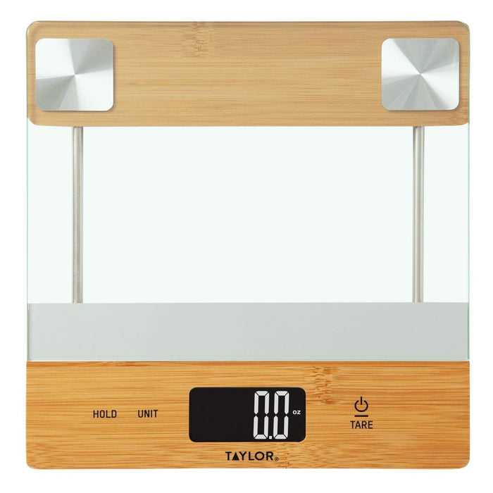 Bamboo/Glass Platform Kitchen Scale