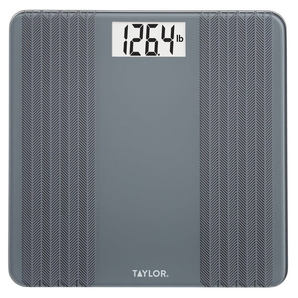 Digital Glass Scale with Textured Herringbone Design
