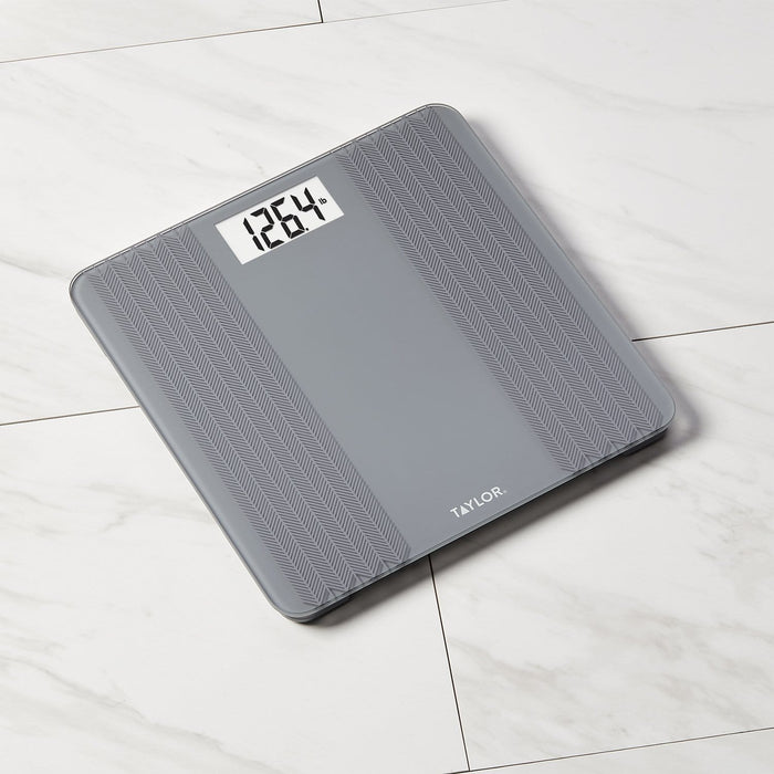 Digital Glass Scale with Textured Herringbone Design
