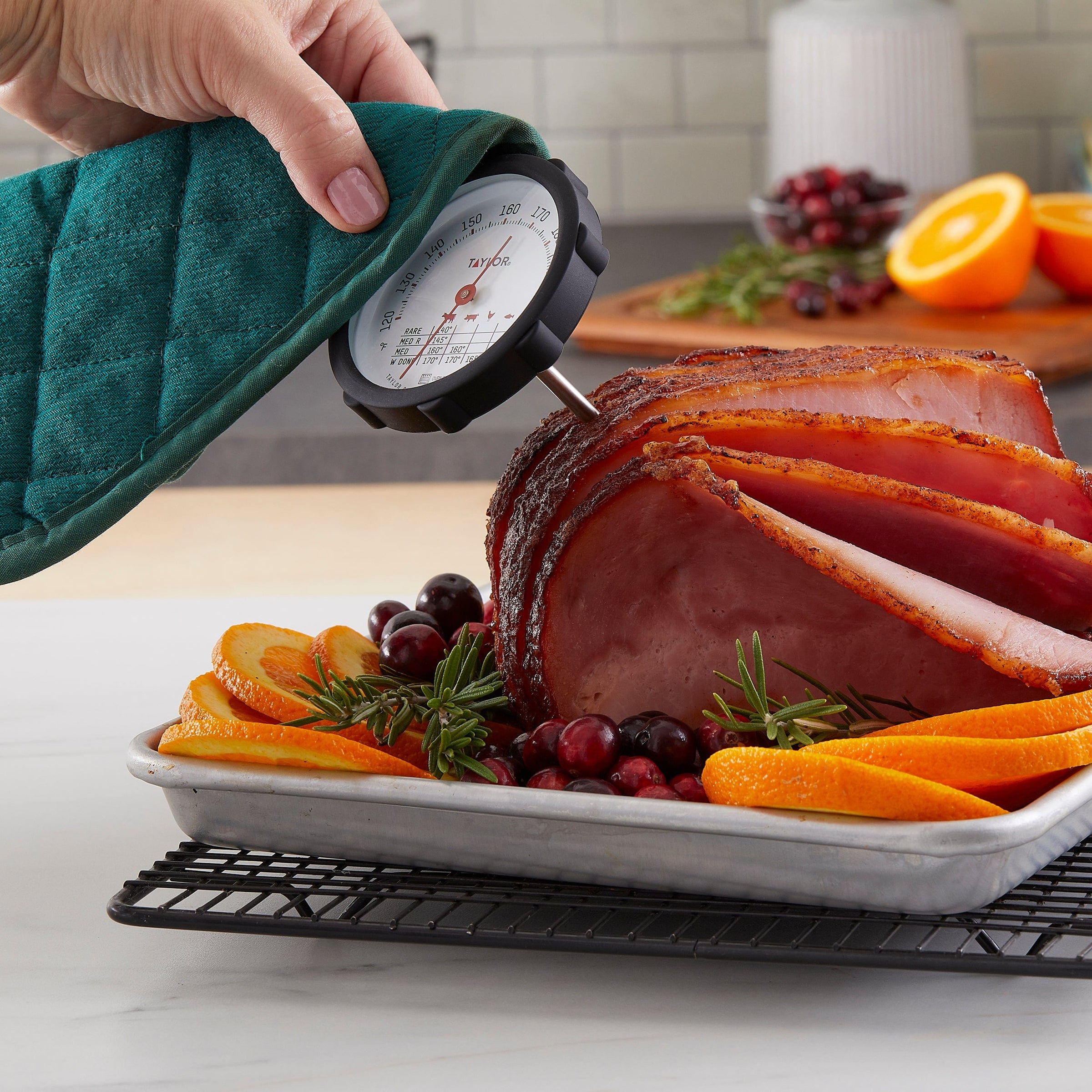 Leave-In Meat Thermometer with Silicone Grip