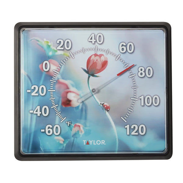 12" x 14" Dial Thermometer, Ladybug