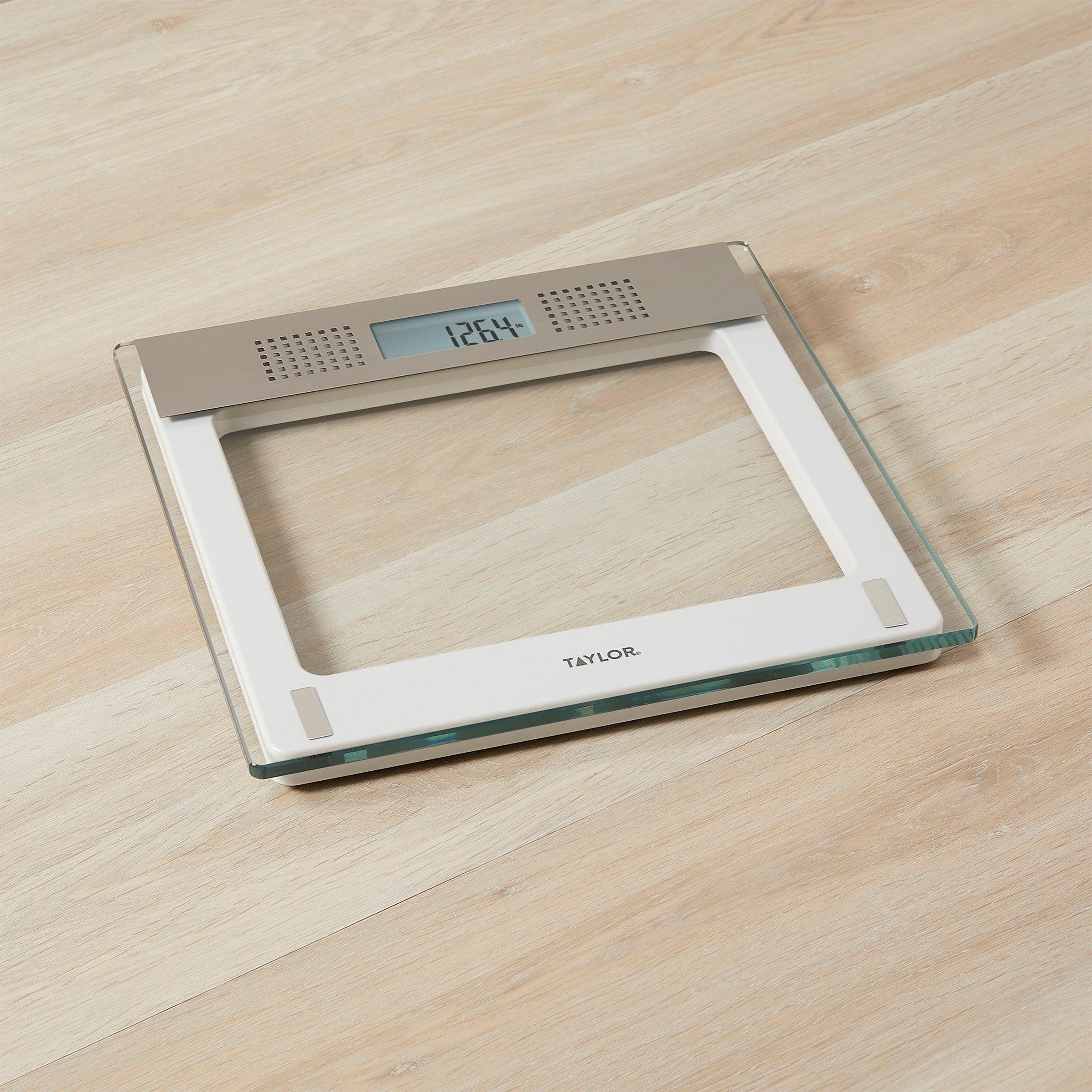 Taylor Precision Products Digital Bathroom Talking Scale, Clear Glass