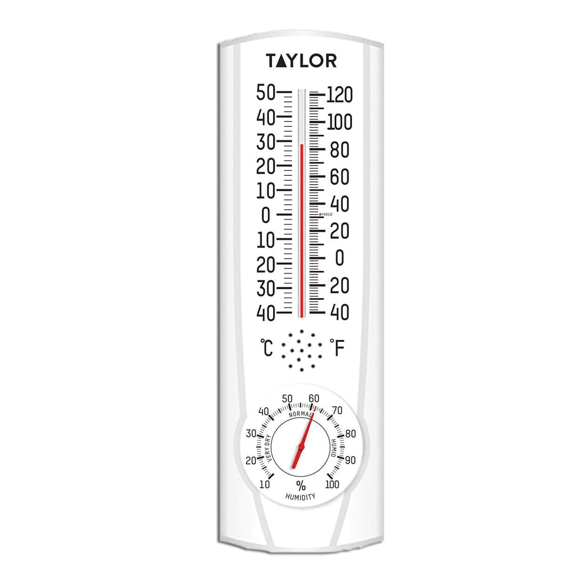 Indoor/Outdoor Tube Thermometer with Hygrometer